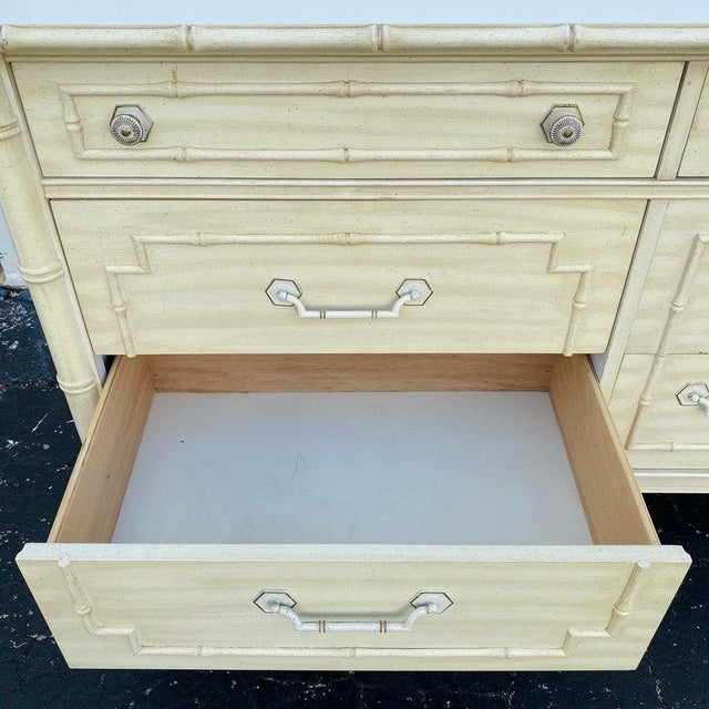 Vintage Faux Bamboo Dresser with 9 Drawers by Thomasville Allegro ...