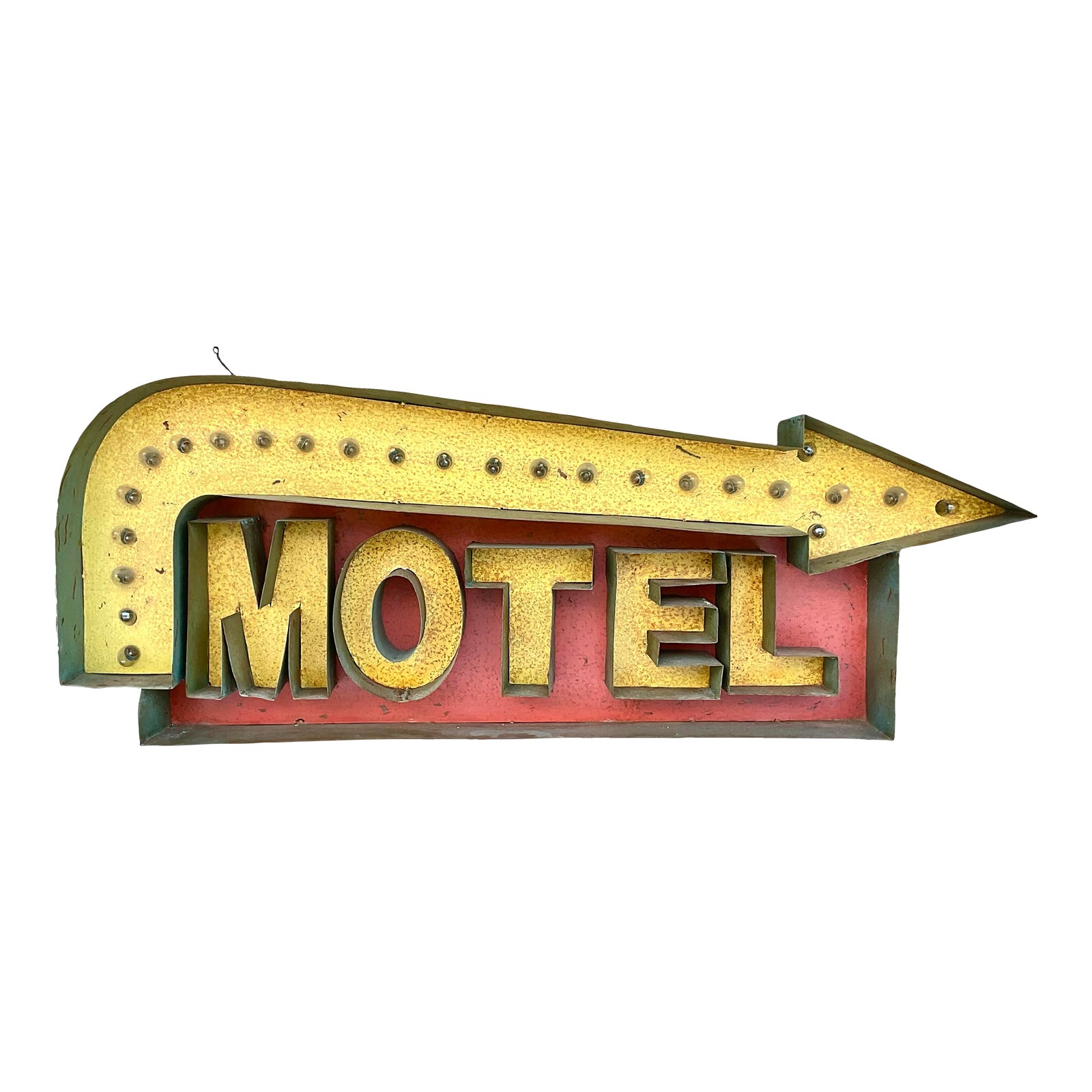 Vintage Lighted Mid-Century Modern Motel Sign | Chairish