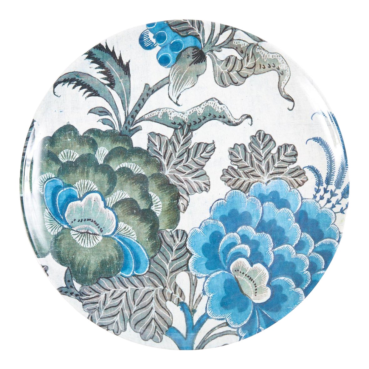 Chintz Blue Dinner Plates, Set of 4 | Chairish