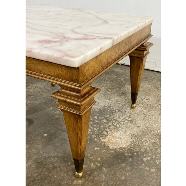 Vintage Sculptural Weiman Marble Top Wood Tables, a Pair | Chairish