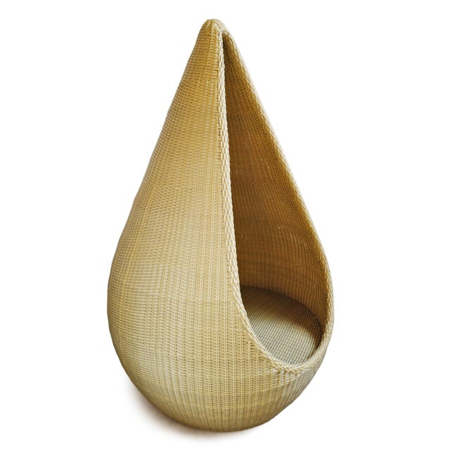 Faux Rattan Raindrop Pod | Chairish