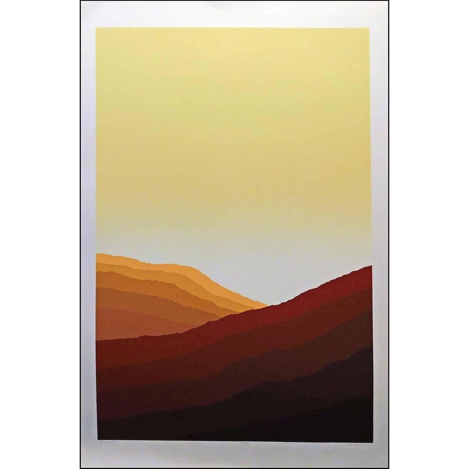 1980s Jim Boutwell "Sandscape II" Art Serigraph Hand Signed Artwork ...