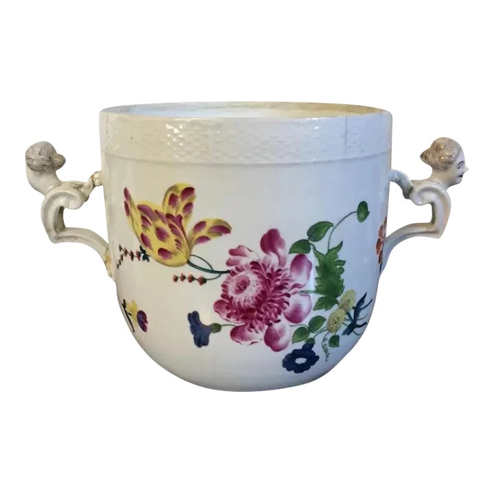 Antique 18th Century German Porcelain Cachepot Jardiniere Ice Pail Urn ...