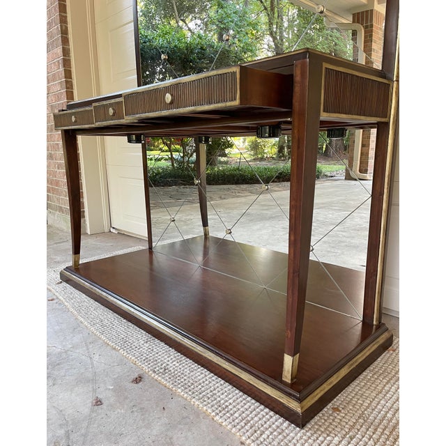 1980s John-Richard Entry Console With Statement Mirror | Chairish