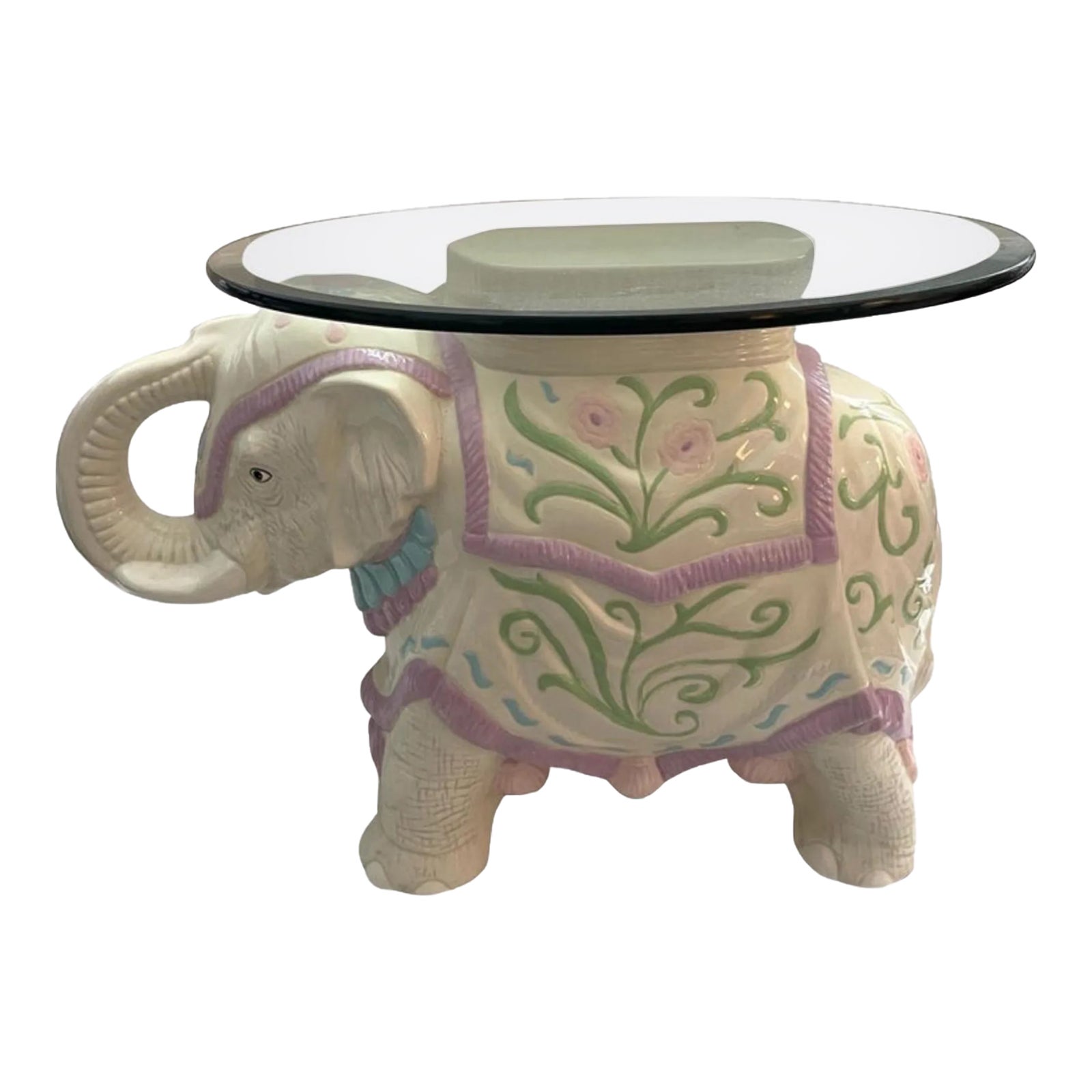 Hollywood Regency Elephant Side Table | Chairish