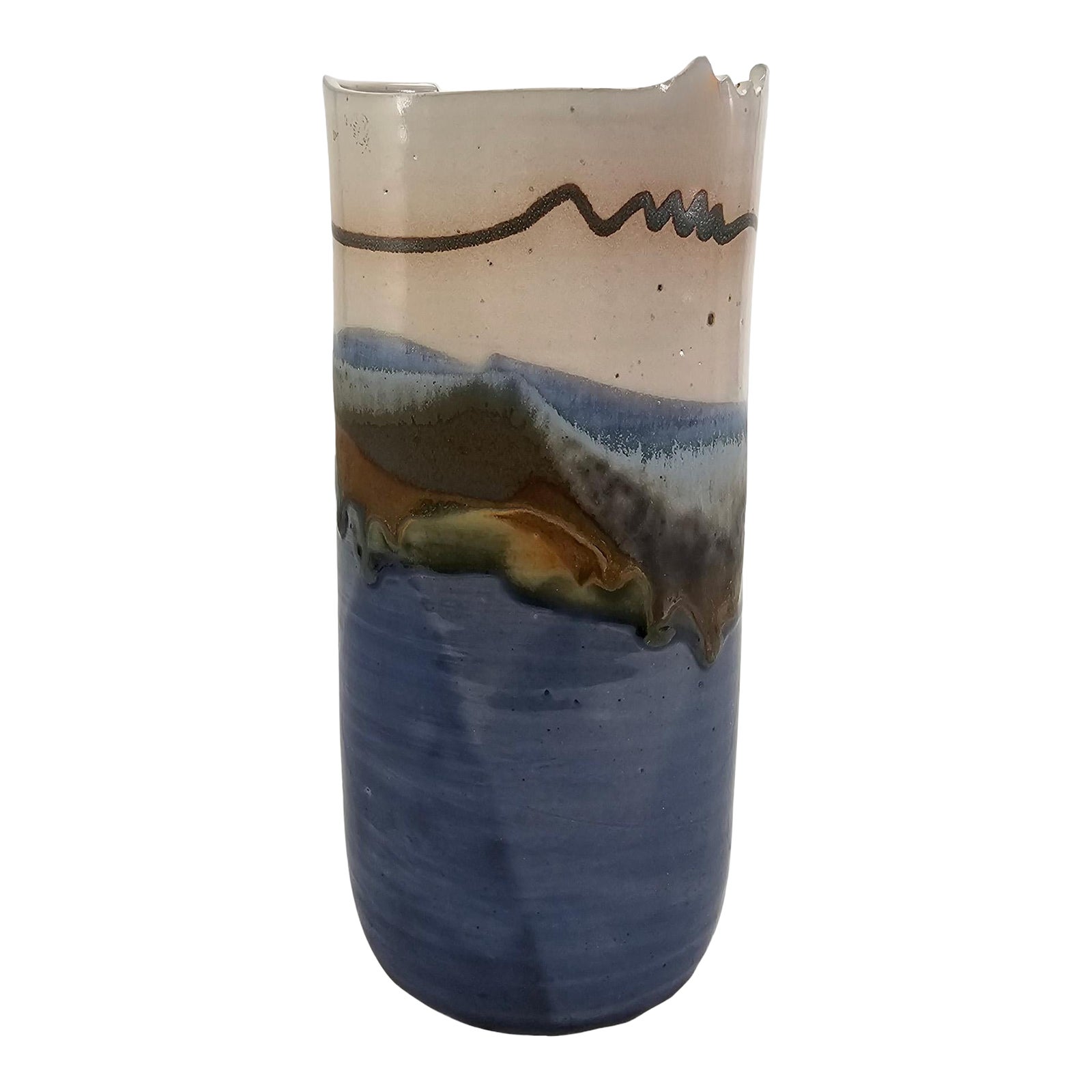 Coastal Studio Art Pottery Vase Signed "Bonnema" | Chairish