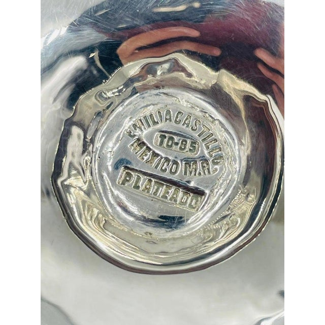 1980s Set of 10 Emilia Castillo Silver-Plated Goblets W/ Verdigris ...