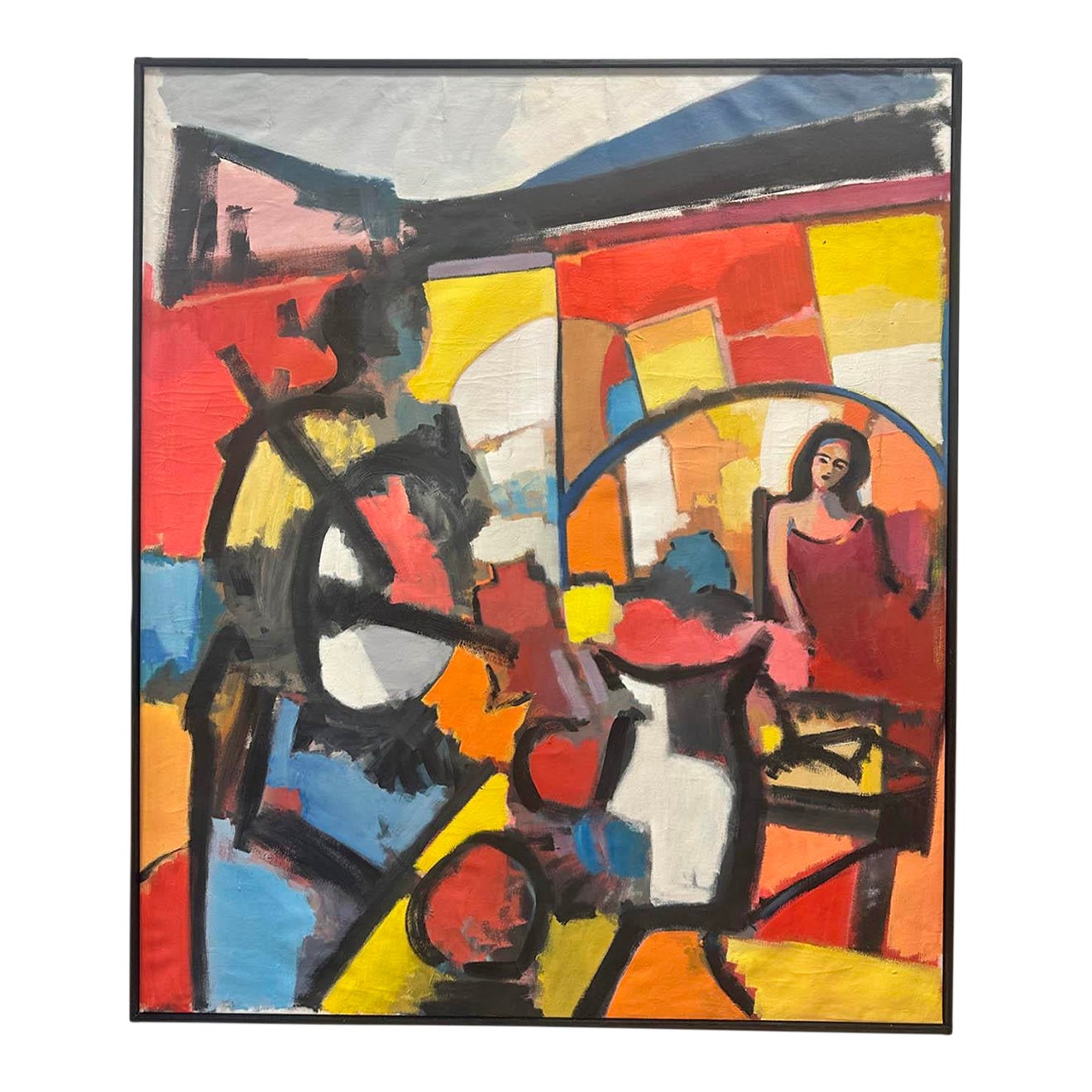 Abstract Oil on Canvas Painting by Darrell L. Anderson | Chairish