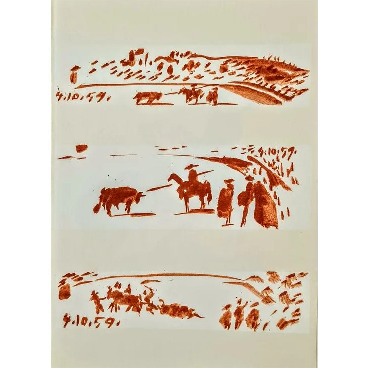 Pablo Picasso, Corrida Scenes, Lithograph, 1961 | Chairish