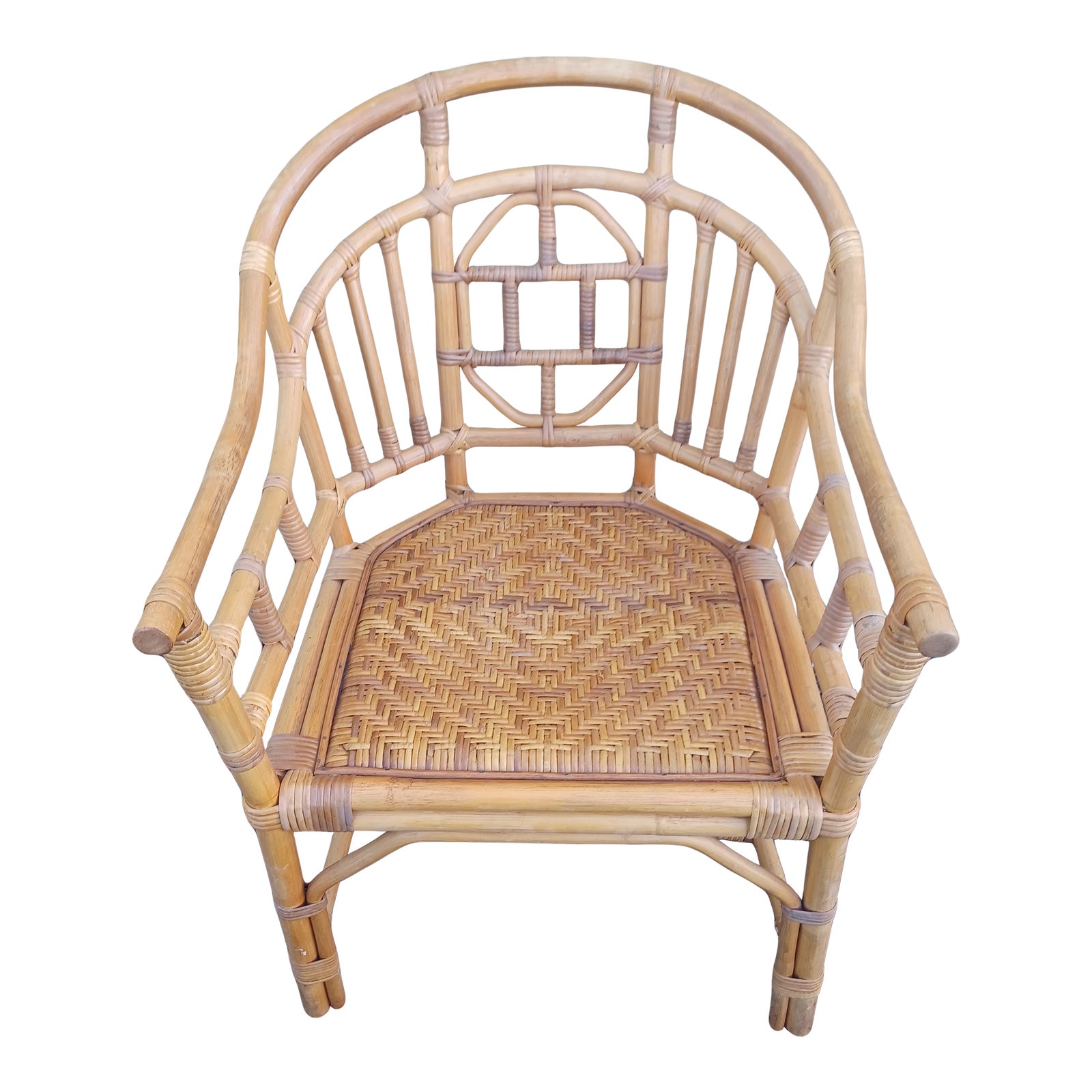 Late 20th Century Vintage Brighton Pavillion Bamboo Accent Chair | Chairish