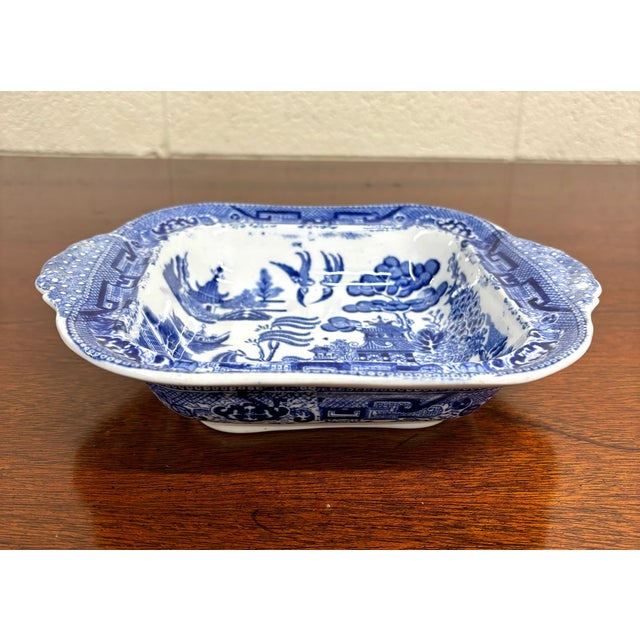 Antique Chinoiserie Style Ridgeway England Blue and White Willow ...