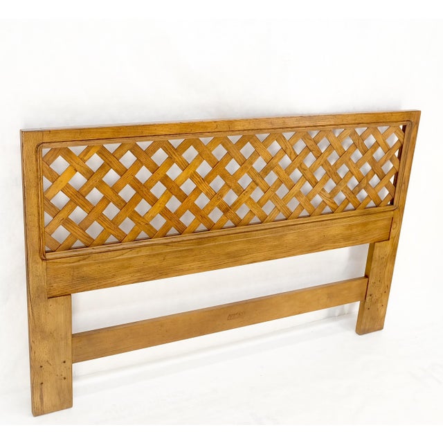 Henredon Lattice Queen or Full Size Headboard Bed | Chairish