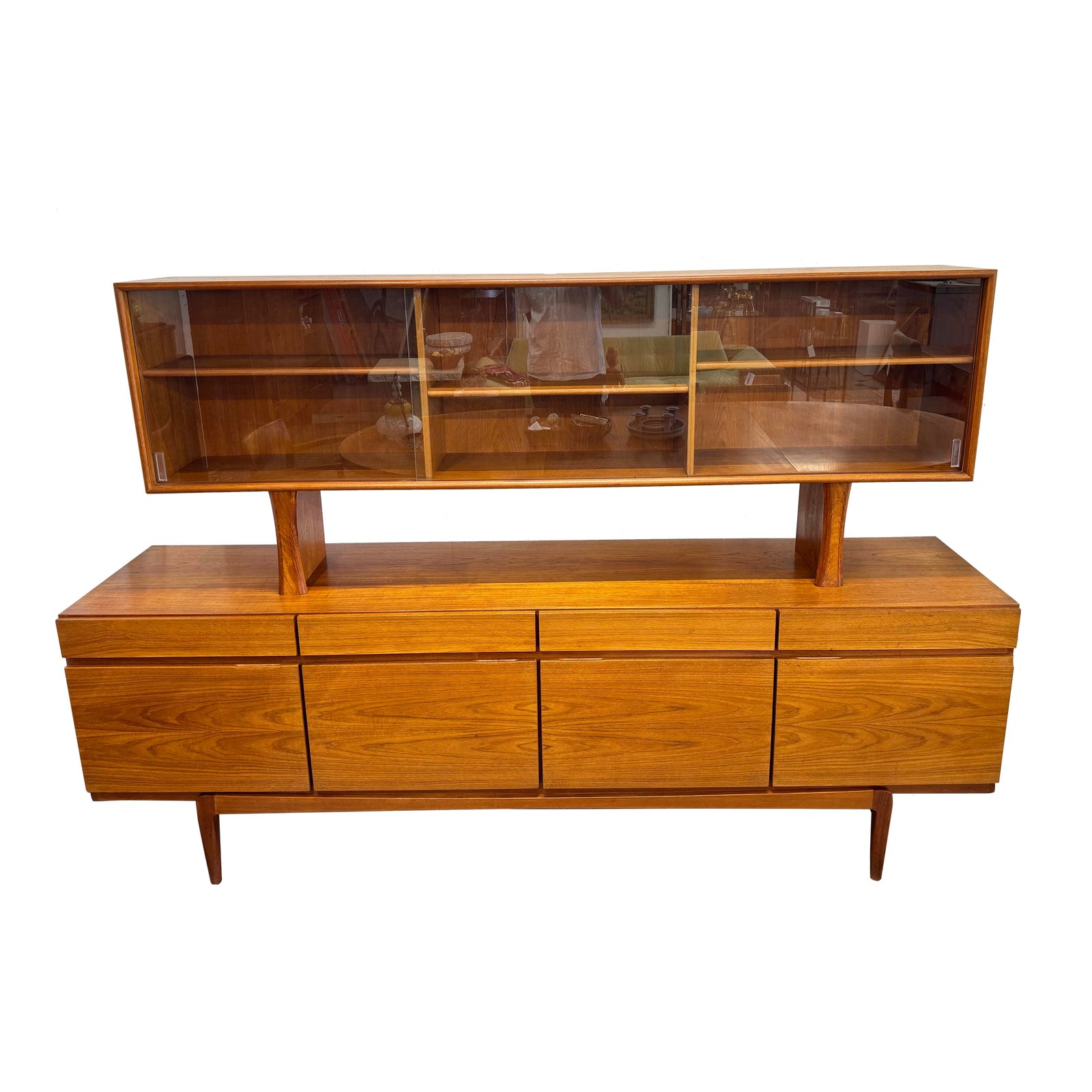 h.p. Hansen Danish Teak Buffet/Hutch | Chairish
