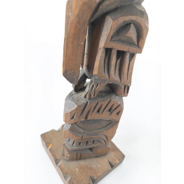 Carved Northwest Coast Native American Indian Totem Pole | Chairish