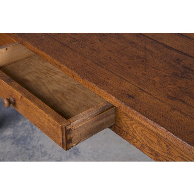 Antique French Louis XVI Style Oak Narrow Dining Table | Chairish