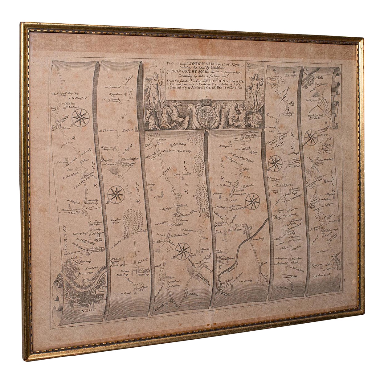 Vintage Western Australia Map, Framed Print, Swan River, John Tallis Cartography | Chairish