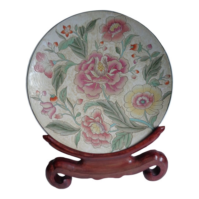 Antique Late 19th Century Oversized Chinese Art Decorative Plate on ...