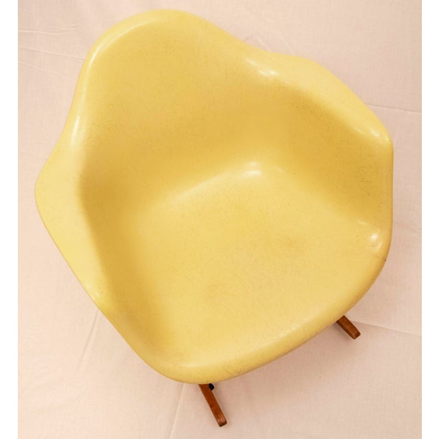 1950s Vintage Mid Century Charles Eames Fiberglass Rocking Chair | Chairish