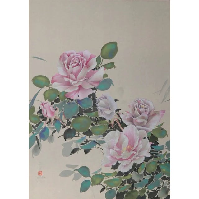 David Lee, "Pink Roses (8)," Lithograph | Chairish