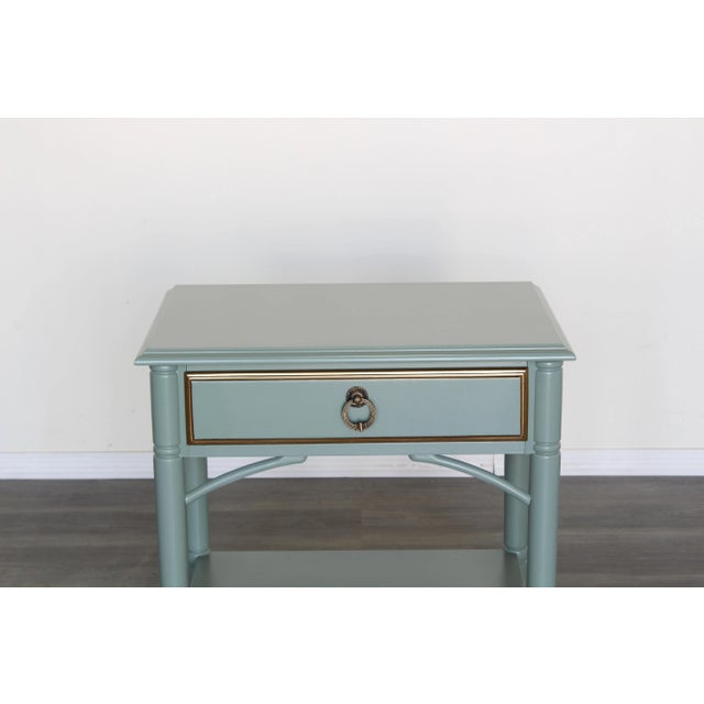 Pair of Mid Century Light Green Side Tables | Chairish