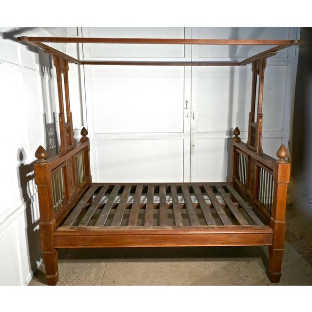 19th Century Four Poster Double Bed, 1890s | Chairish