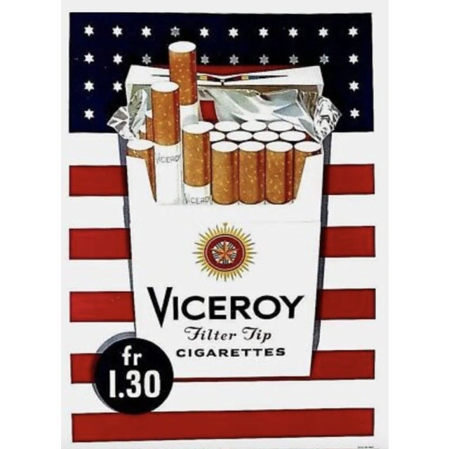 1945 Viceroy Cigarettes Poster | Chairish