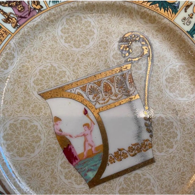 A 1980s Amazing Set of Four Porcelain Italian Mural Plates by Gucci ...