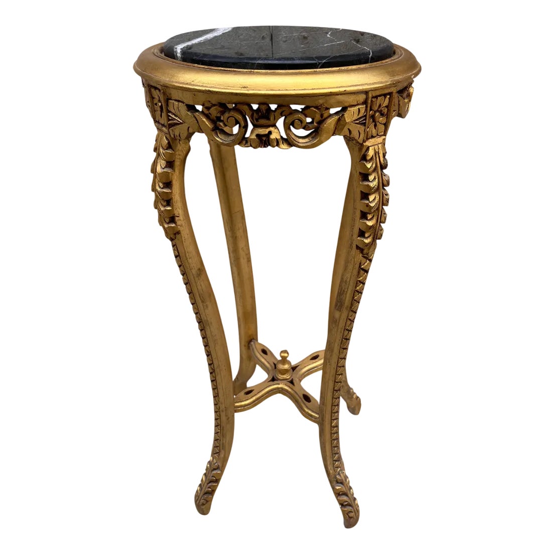 Baroque Table in Fine Black Marble, 1890s | Chairish