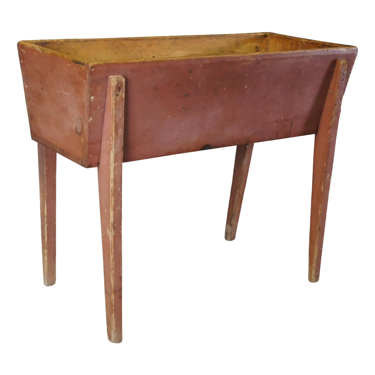 Antique Primitive Country Pine Farmhouse Bread Dough Box Trough Bin 42 ...