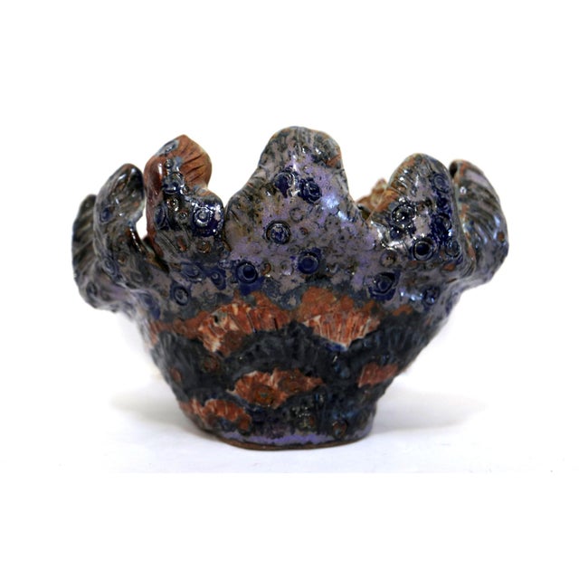 Modernist Ceramic Abstract Studio Pottery Set in Earth and Blue Hues ...