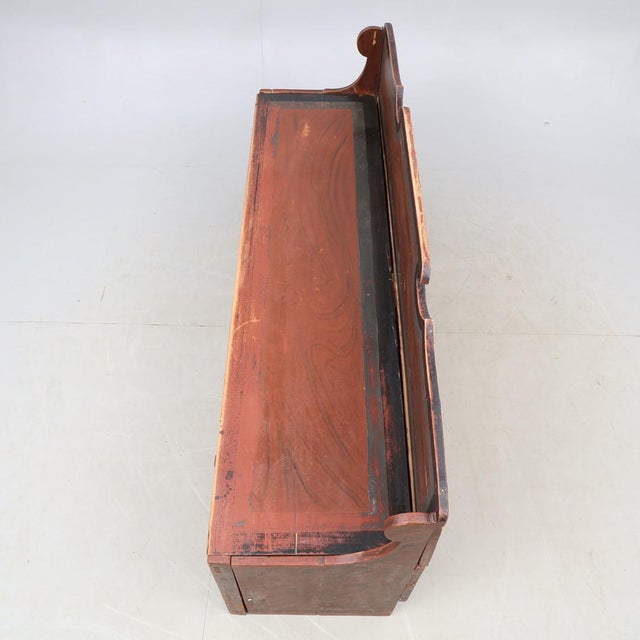 18th Century Swedish Pinewood Pull-Out Bench, Antique Scandinavian ...