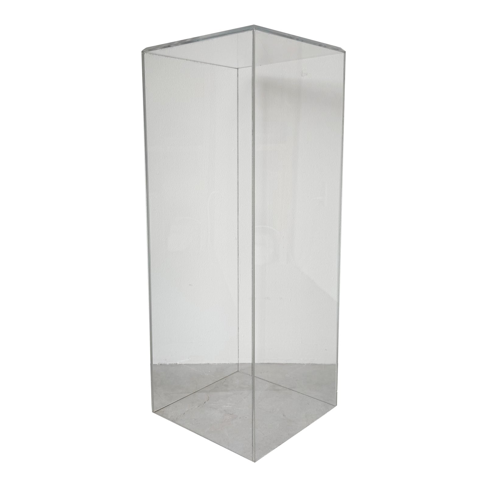 Vintage Lucite Cube Display Pedestal | Chairish