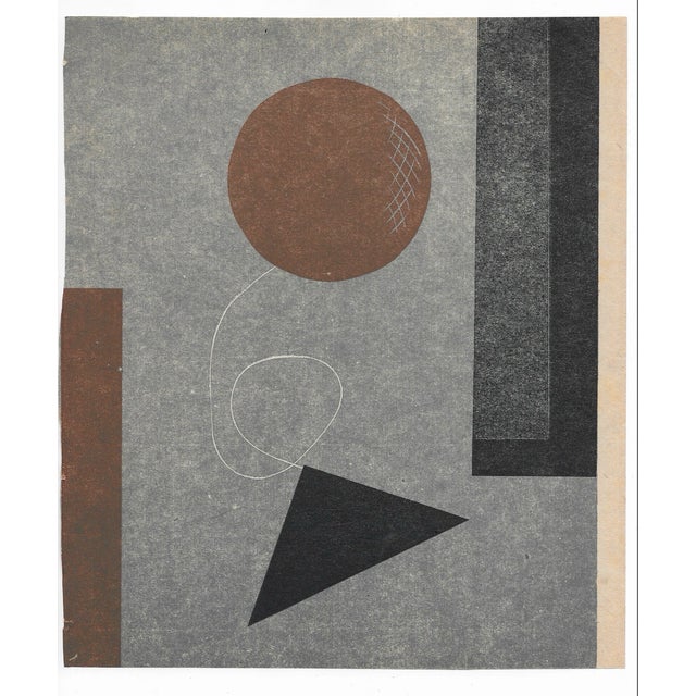 1939 Charles Smith Abstraction Woodcut | Chairish