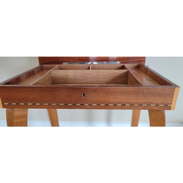 1950s Vintage Pair Italian Lacquered Top Small Music Box Tables | Chairish