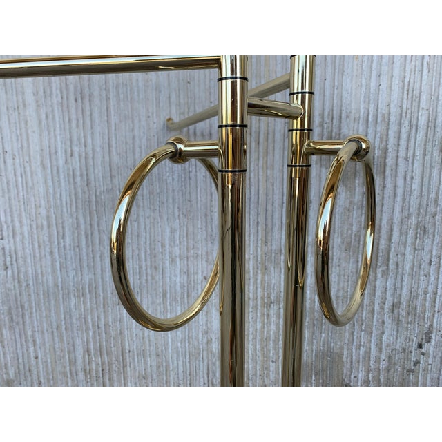 Mid Century Modern Italian Brass Coat Stand With Round Base, Italy ...