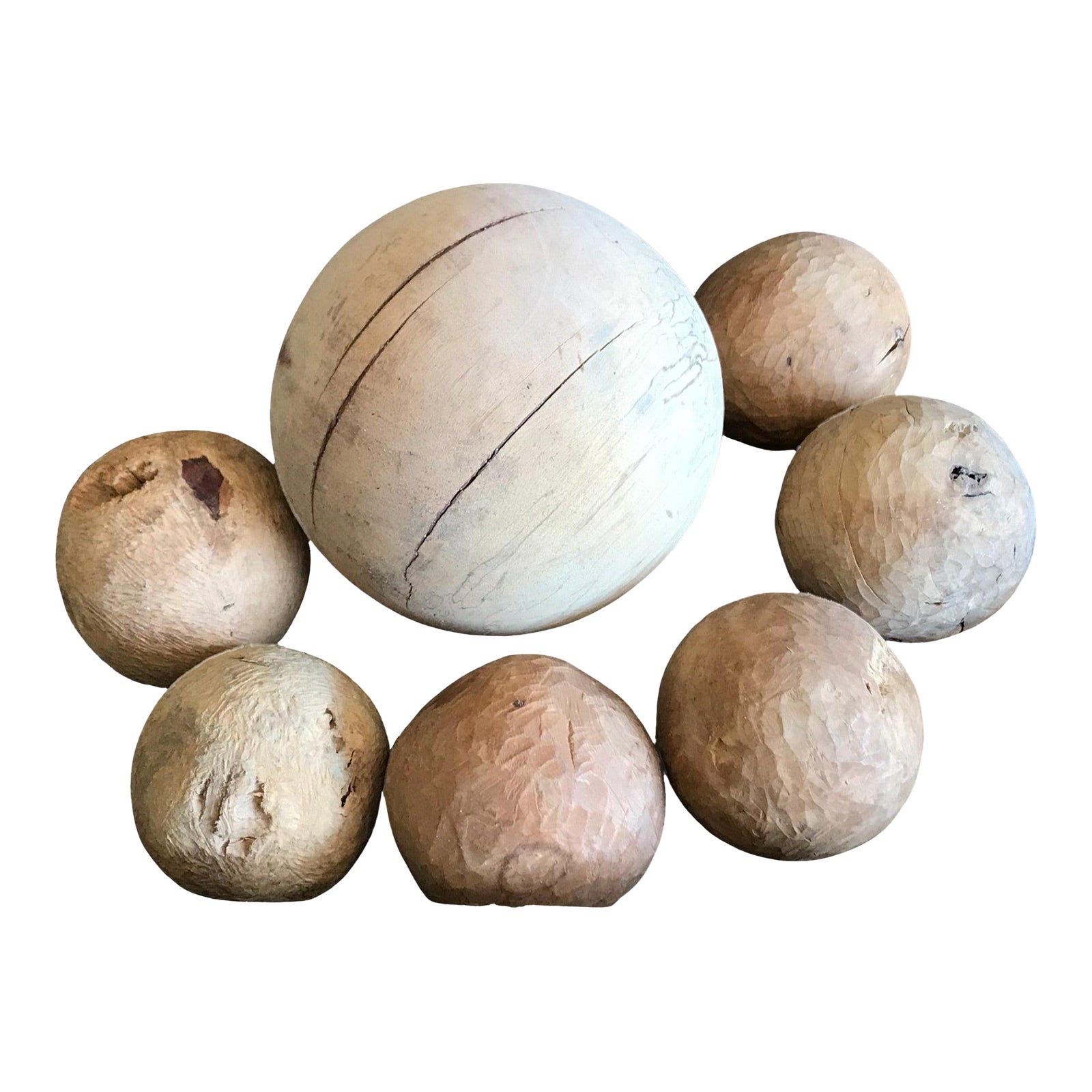 19th Century Vintage Bocce Balls - Set of 12 | Chairish