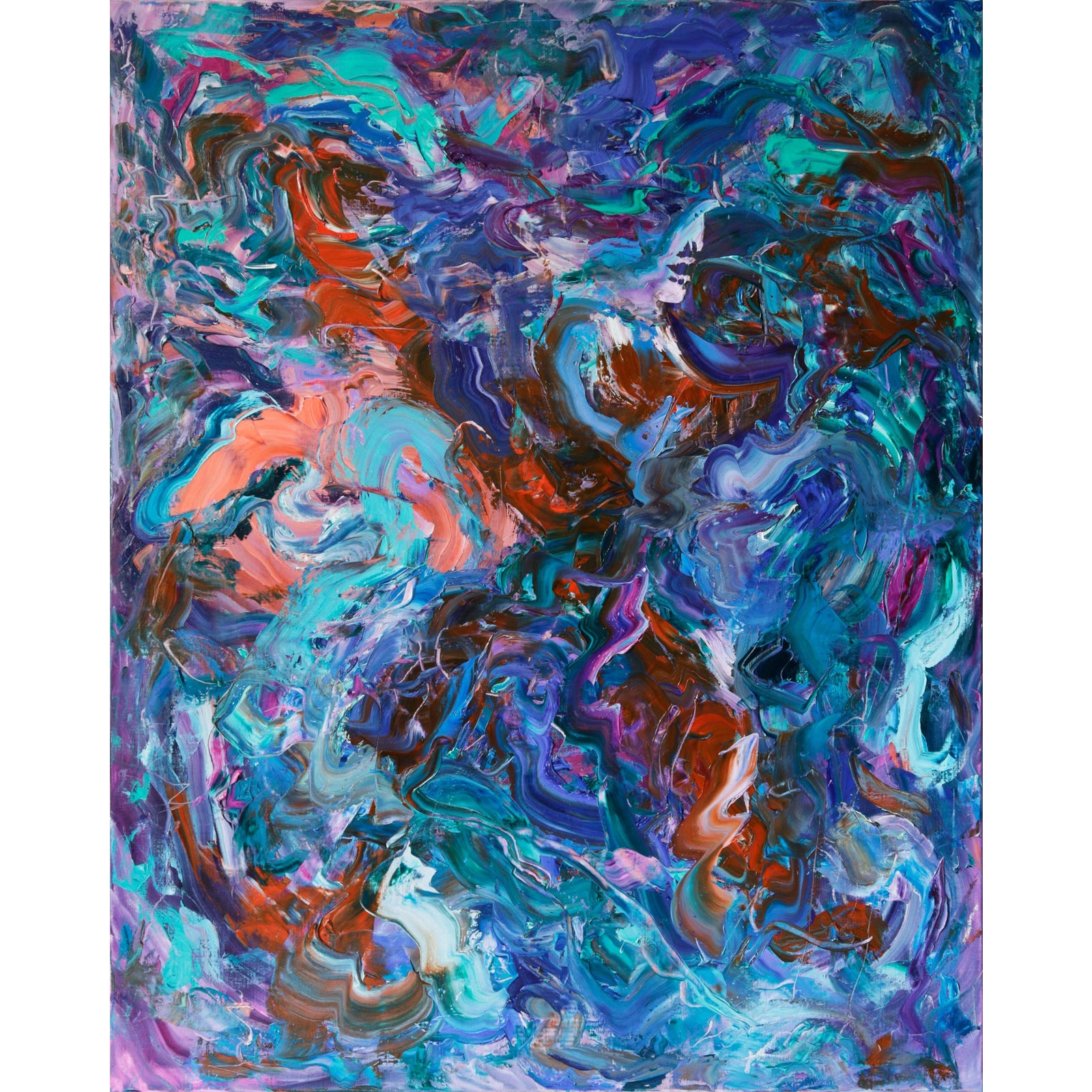 "I Don’t Think I Can Resist the Madness Anymore" Large Abstract Oil ...