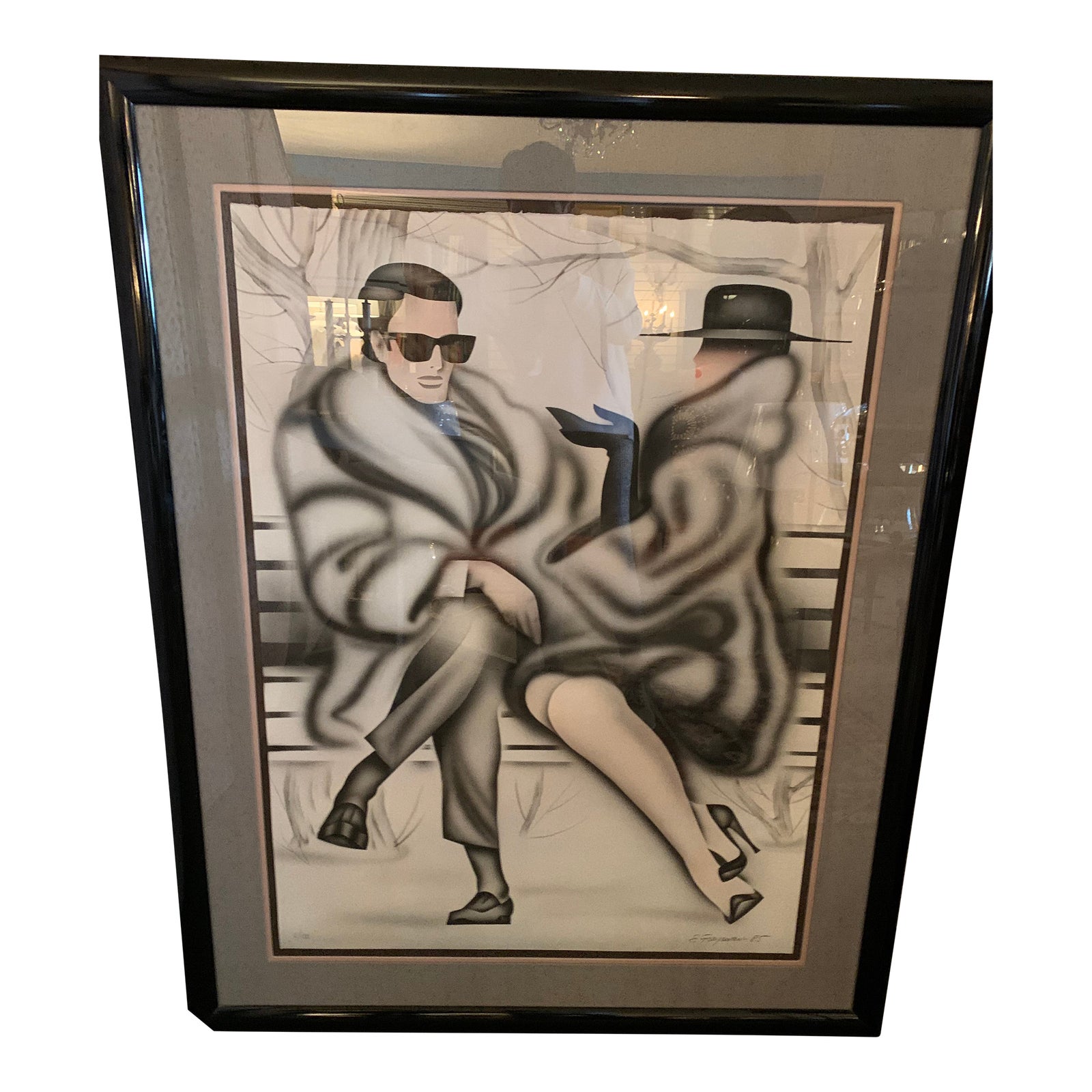 1980s Central Park Delux 1986 Erik Freyman Airbrush Painting Framed ...