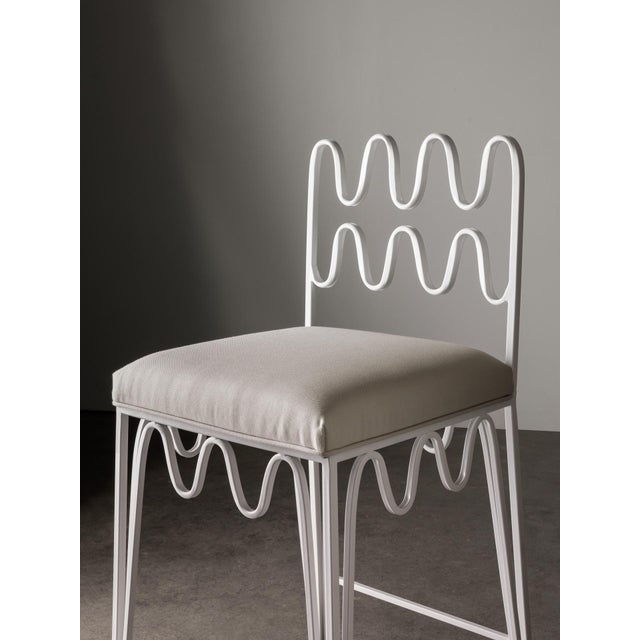 Wave Counter Stool, Ivory | Chairish