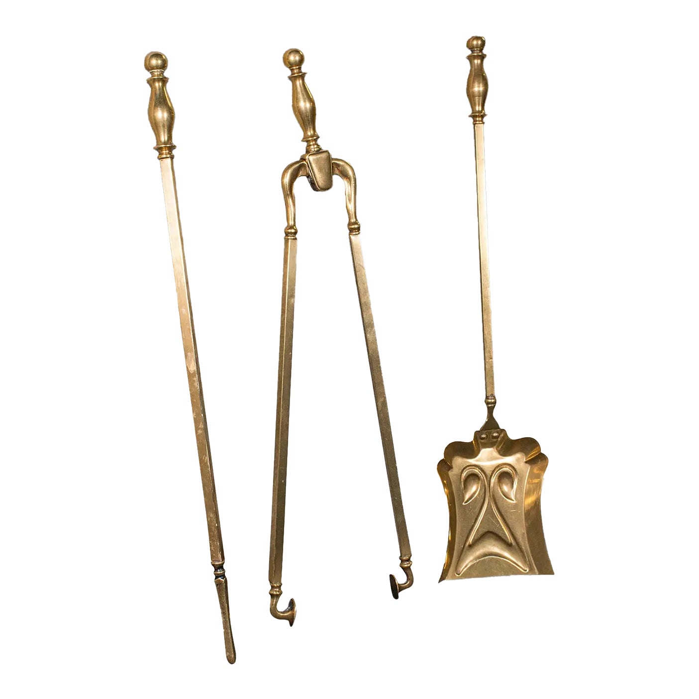 1870's Set of 3 Antique Fireside Tools | Chairish