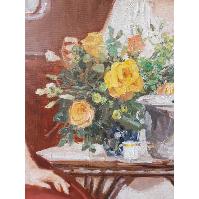 Zeytline Leon - Belle Epoque Scene - Women in Paris - Large Oil on ...