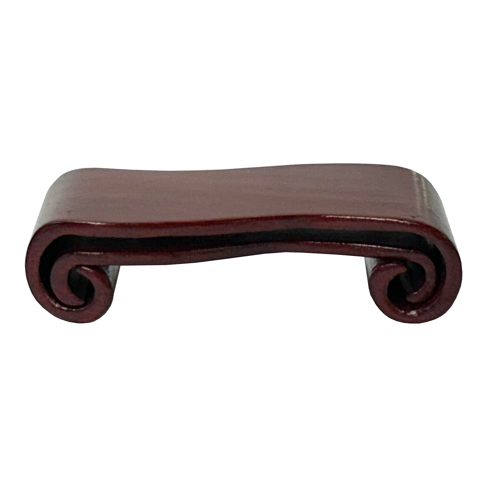 3.25" Set 2 Brown Wood Scroll Legs Rectangular Display Stand Riser ...