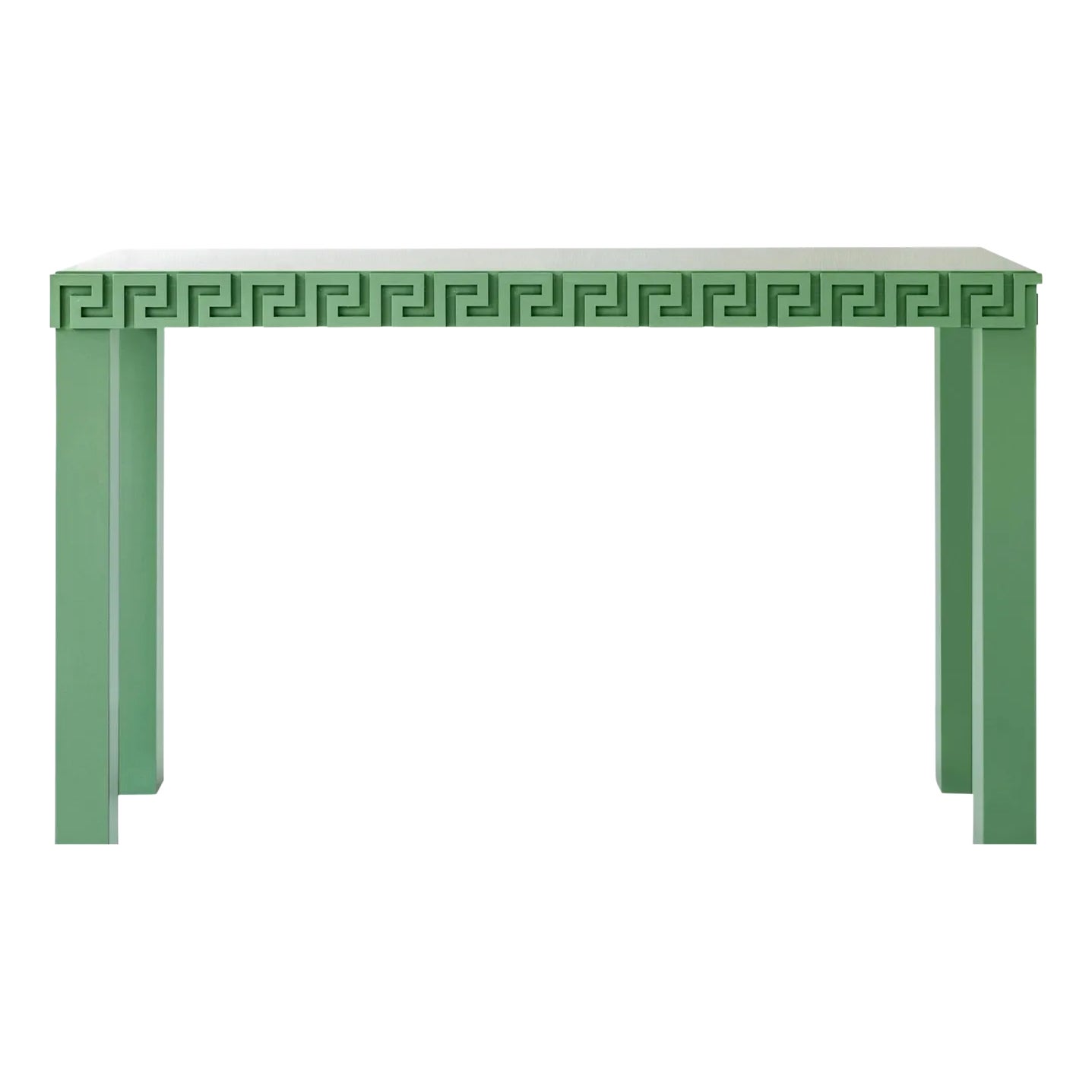 Custom-Built Greek Key Console Lacquered | Chairish