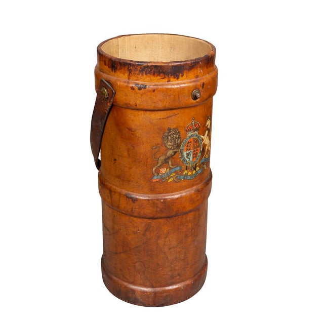 Victorian Brown Leather Shell Case | Chairish