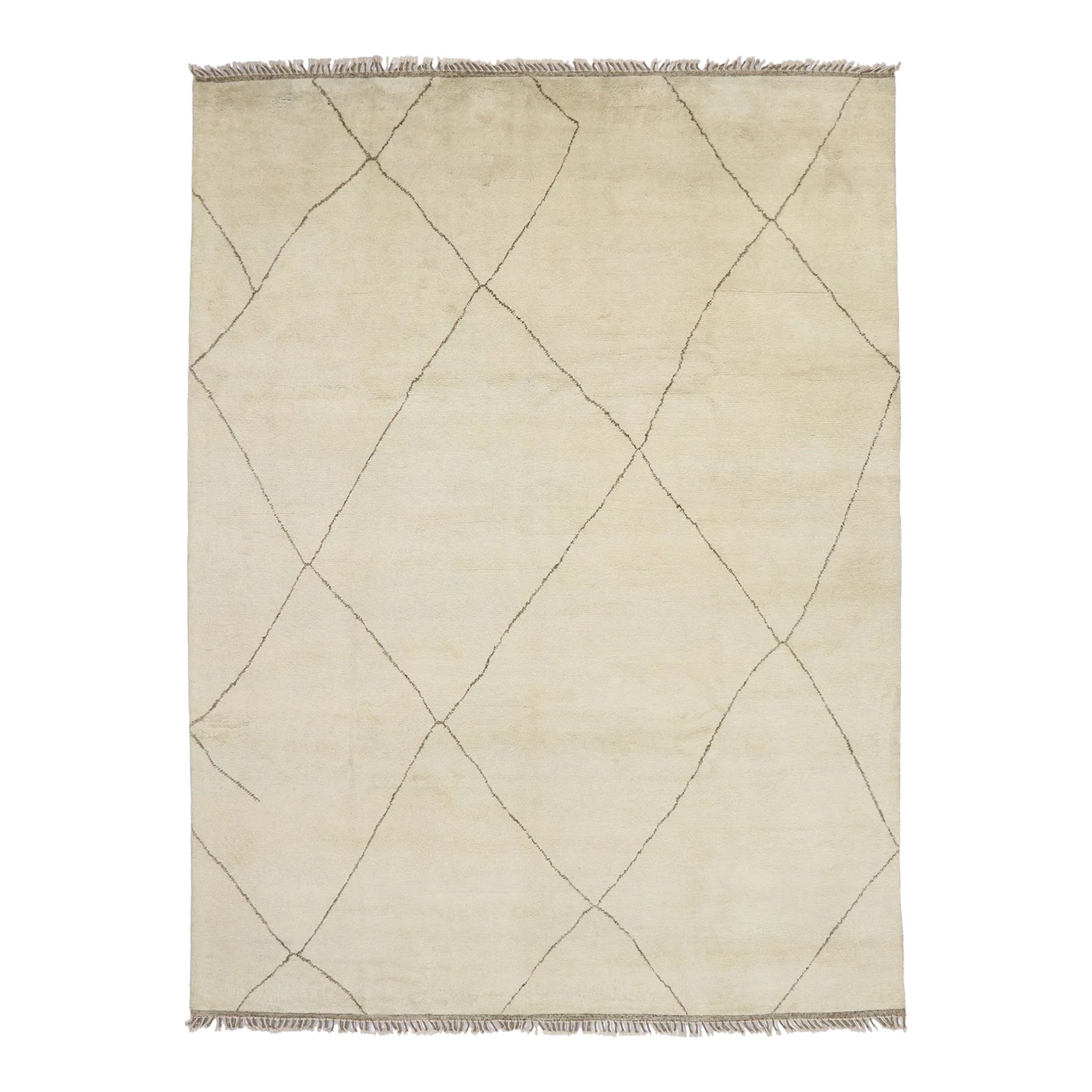 2010s Lage Neutral Moroccan Rug, 10'04 X 13'09 | Chairish