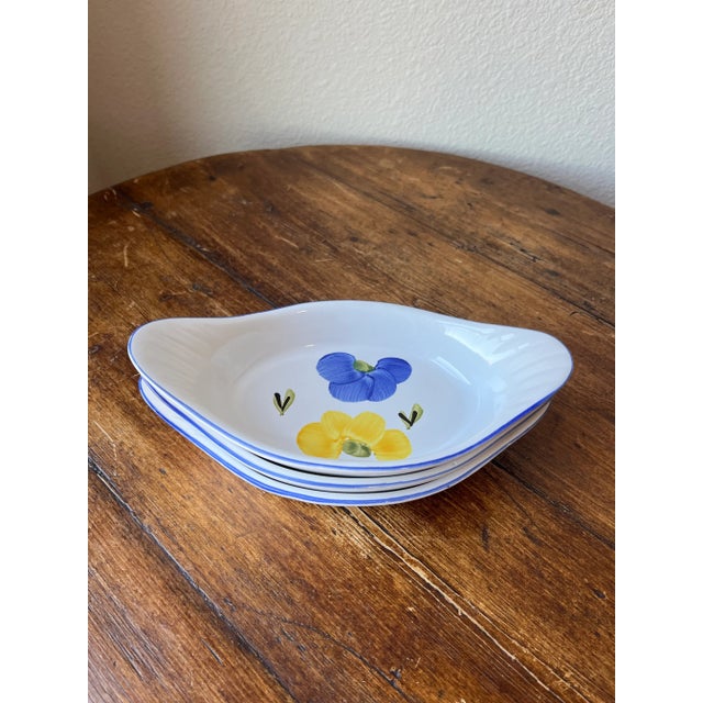 Maxam Portugal Pottery Hand Painted Italian Daisy Pattern Au Gratin ...