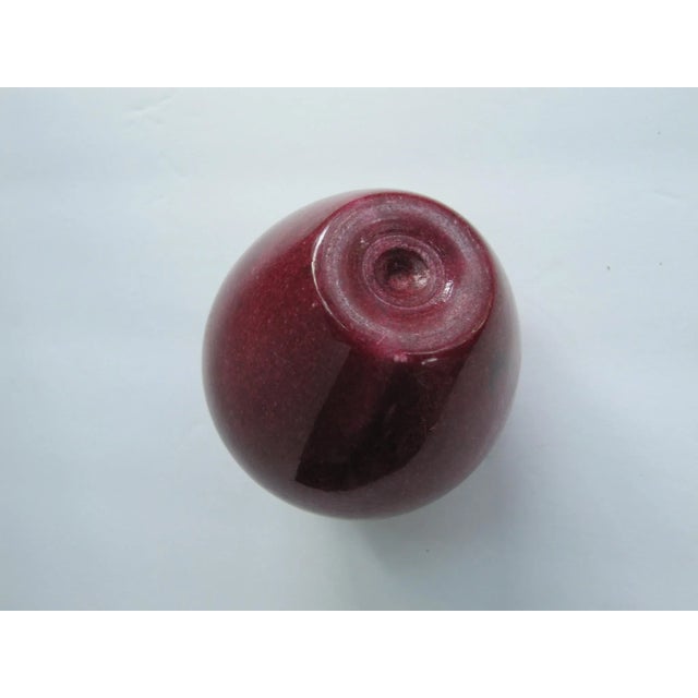 Vintage Alabaster Apple With Brass Stem | Chairish