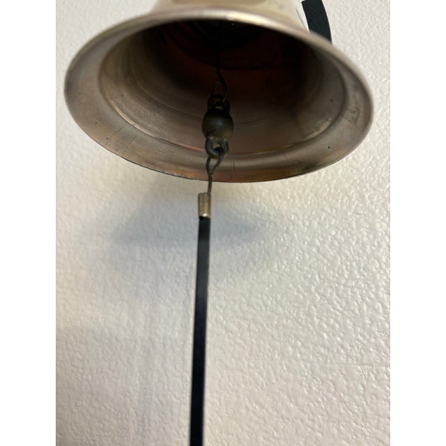 Vintage Ranch Brass Dinner Bell With Ringer | Chairish