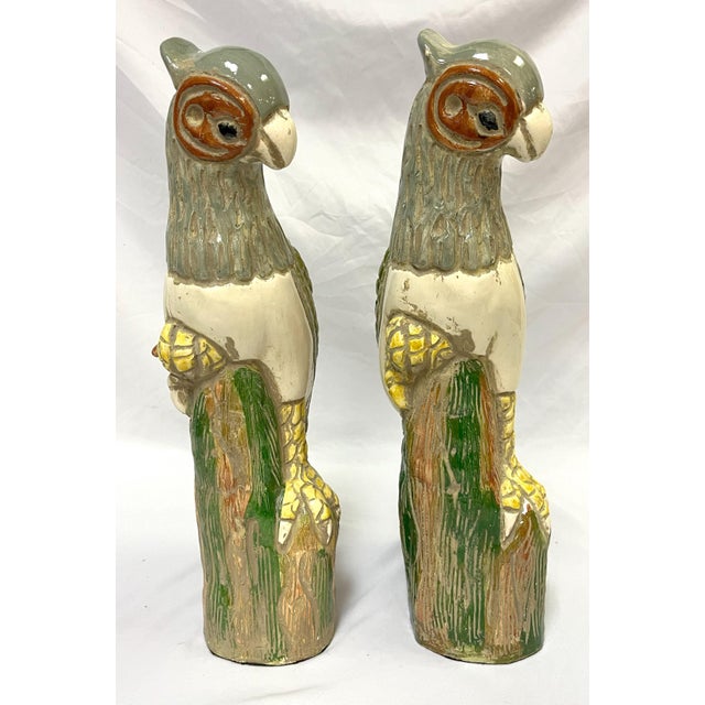Vintage Edwardian Style Mexican Pottery Parrots by Tamsan Designs- a ...