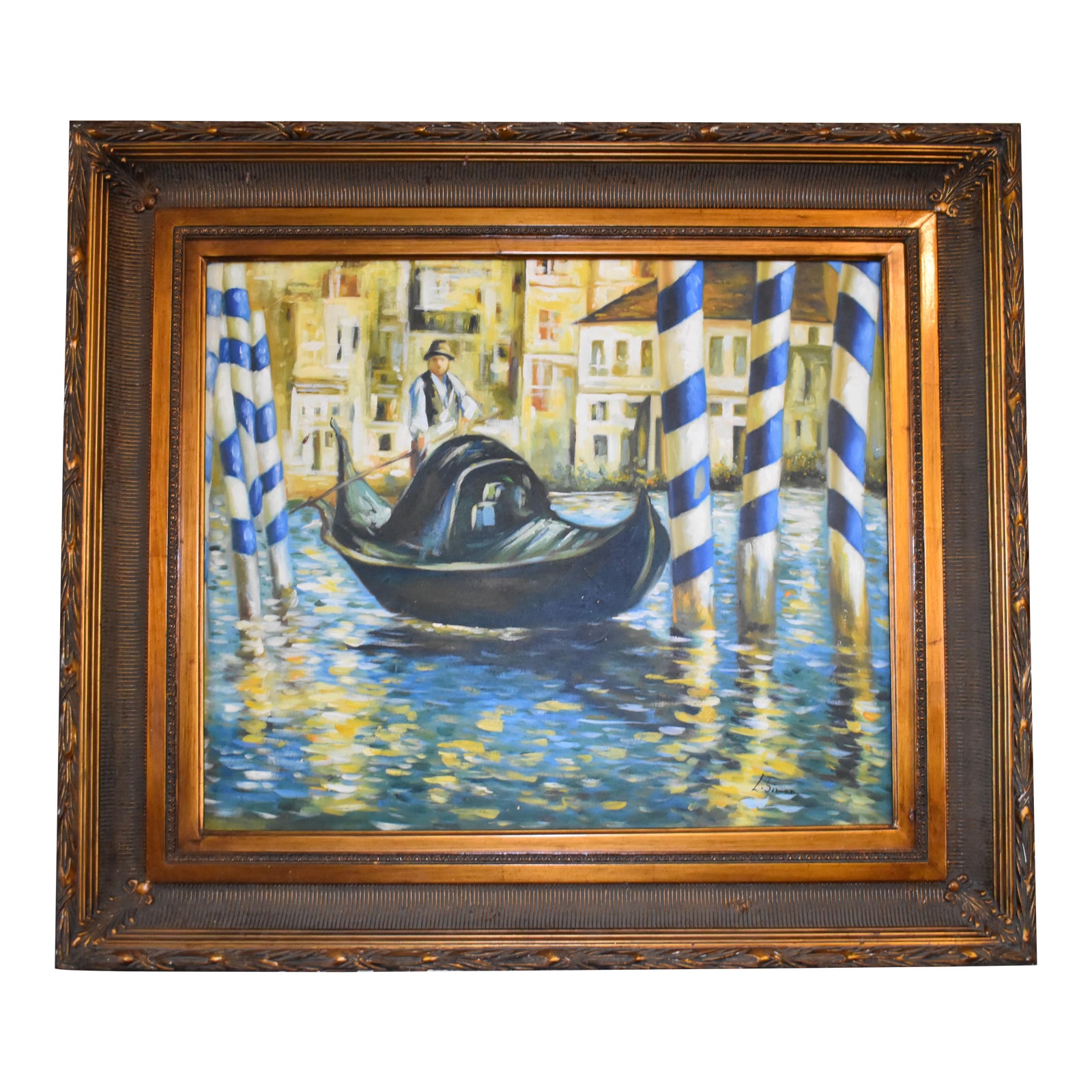 Vintage Lucien Simon (1861-1945) Venice Italy Oil Painting | Chairish